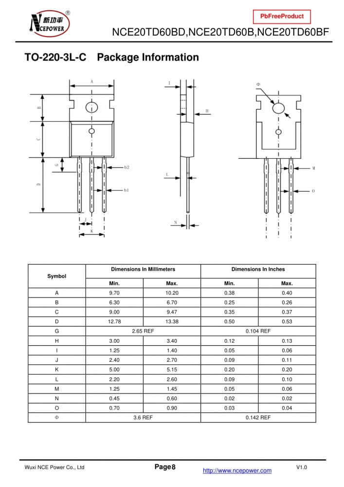 NCE20TD60BF datasheet page 8