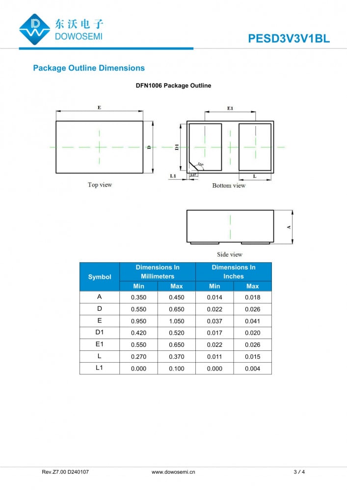 PESD3V3V1BL-DW datasheet page 3
