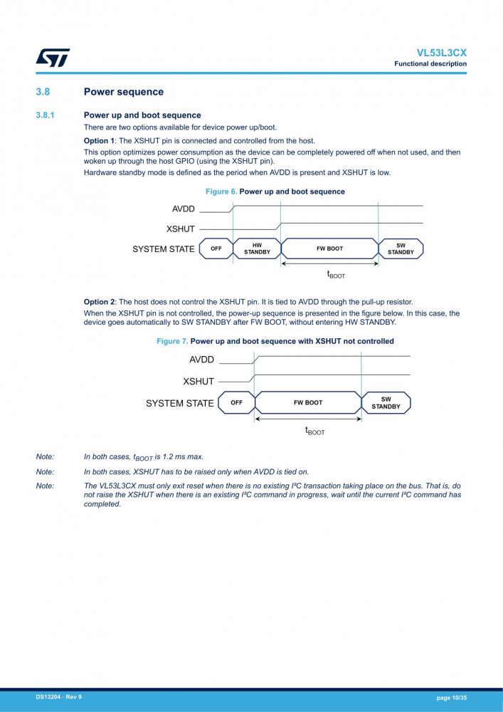 VL53L3CX document page 10