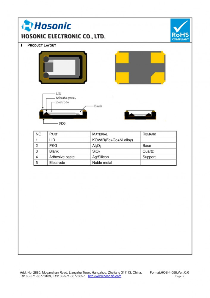 HOSONIC E5SB8E0000015E10C0 specification page 5