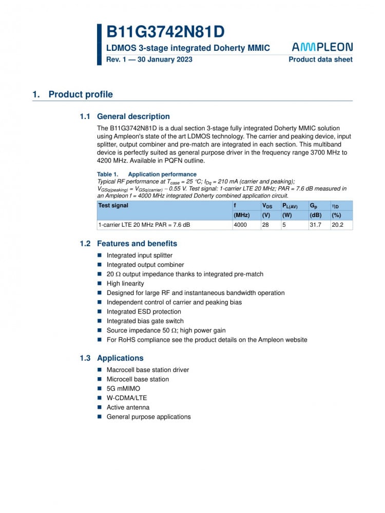 B11G3742N81DYZ datasheet page 1