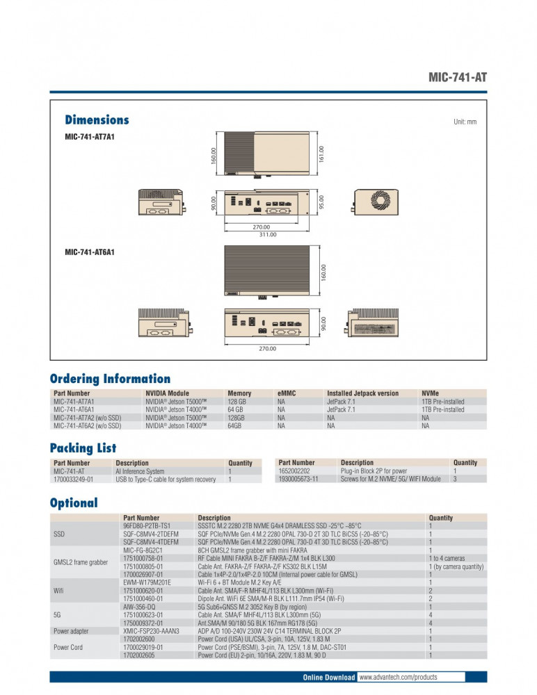MIC-741-AT technical document preview, page 2