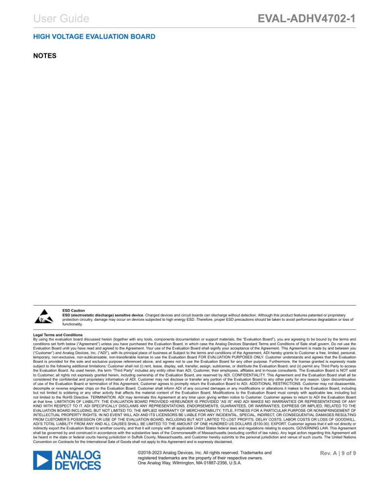 Evaluation board documentation page 9