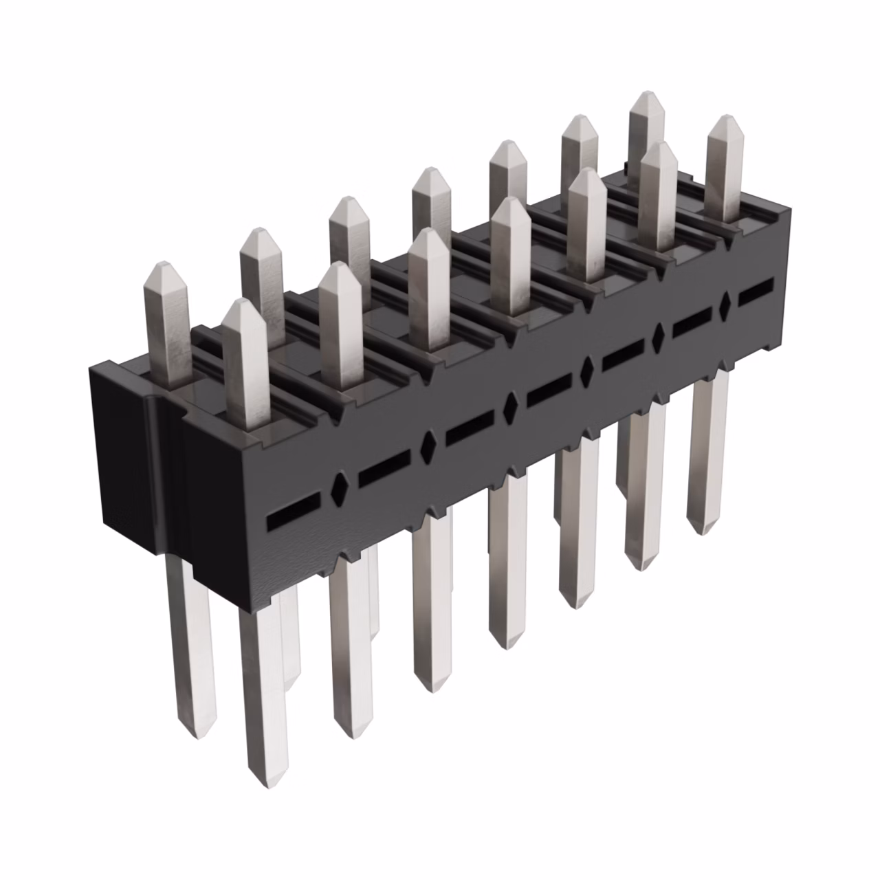 Milli-Grid Header, Dual Row, Dual Body, Through Hole, Vertical, 14 Circuits, 2.54µm Tin (Sn) Plating, 3.00mm Stacking Height, Tray, Lead-Free for sale