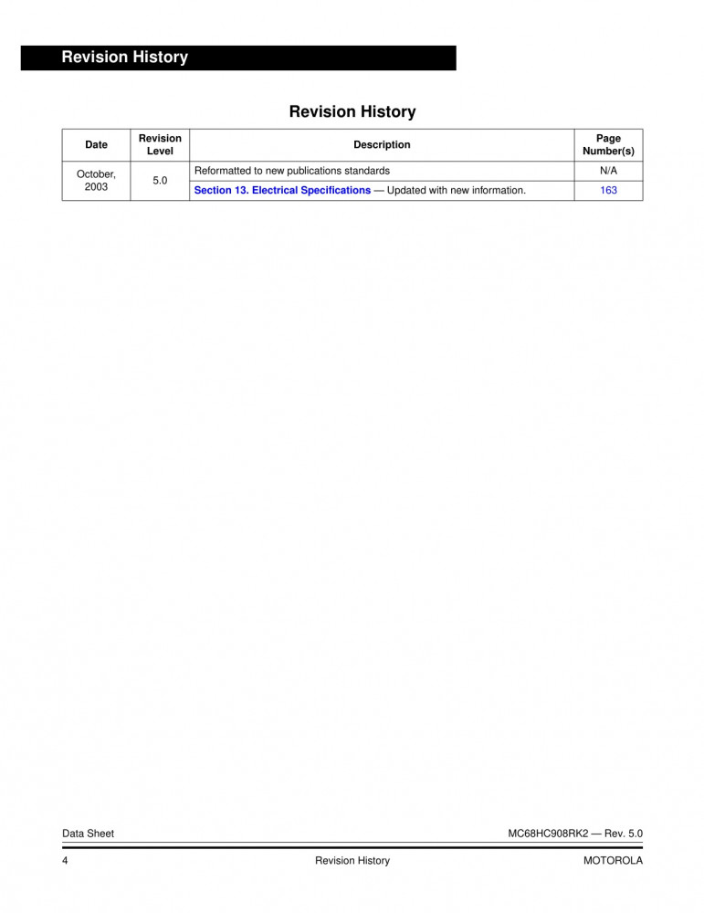 MC68HC908RK2 datasheet page 4