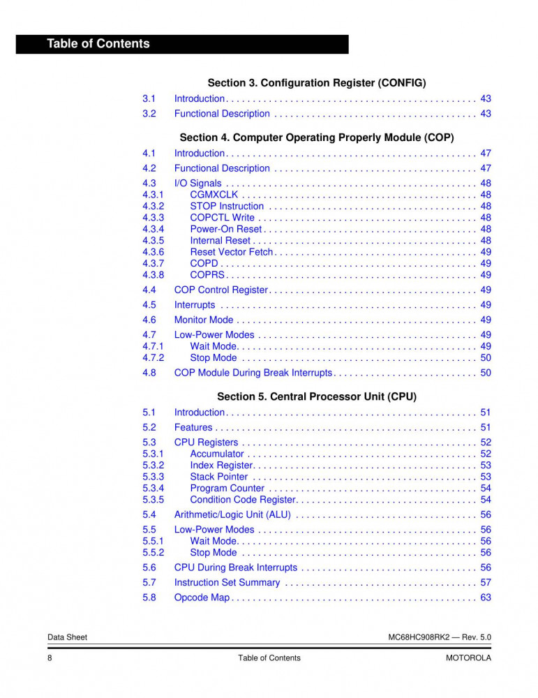MC68HC908RK2 datasheet page 8