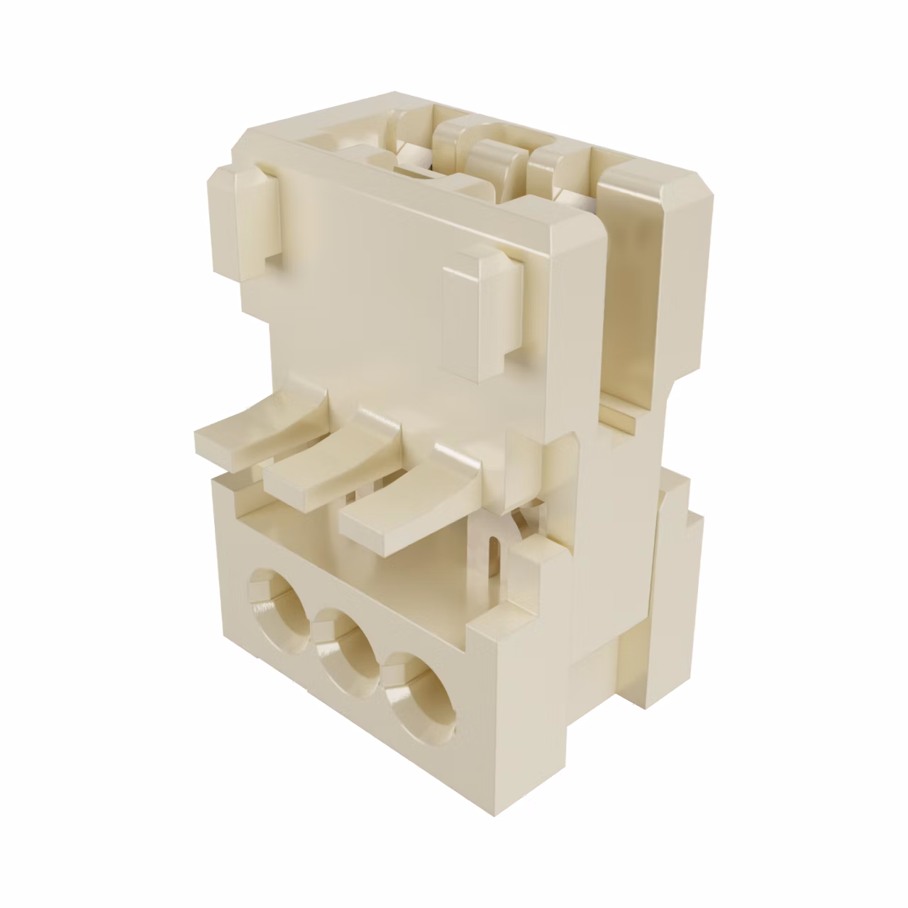 Appli-Mate RAST 2.5 Connector, 2.50mm Pitch, Female, 3 Circuits, Positions B and C Removed, Latch at Circuit 2, 1 Closed and 1 Open Endwall, Tin Plating for sale