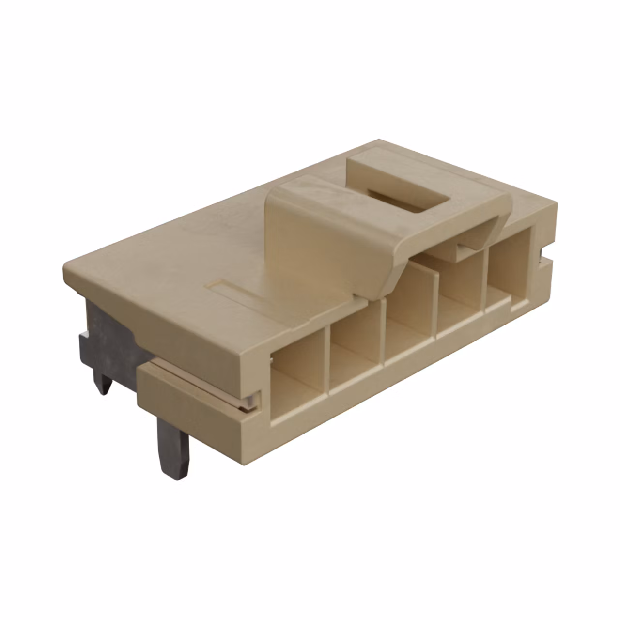 Ultra-Fit Right-Angle Header with Solder Nail, 3.50mm Pitch, Single Row,  5 Circuits, Tin (Sn) Plating, Natural, Glow-Wire Capable, Tray for sale