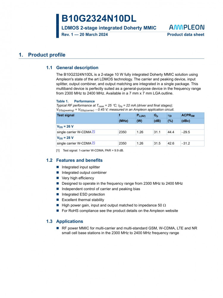 B10G2324N10DL datasheet page 1