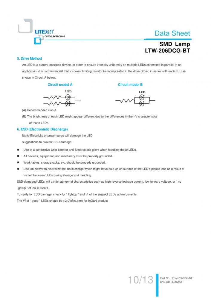 LTW-206DCG-BT datasheet page 10