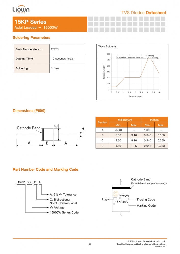 Liown 15KP series datasheet page 5