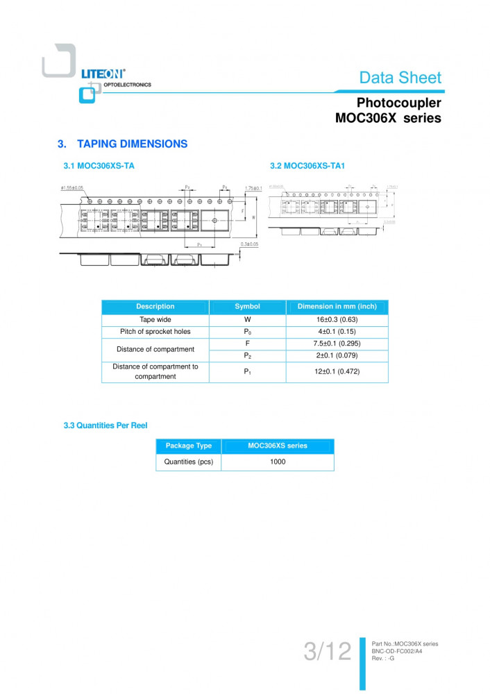 MOC3063 series datasheet page 4