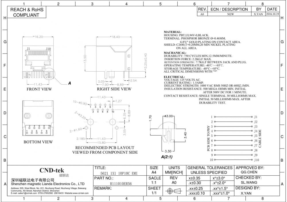 CND-tek R111010ER56 product drawing preview