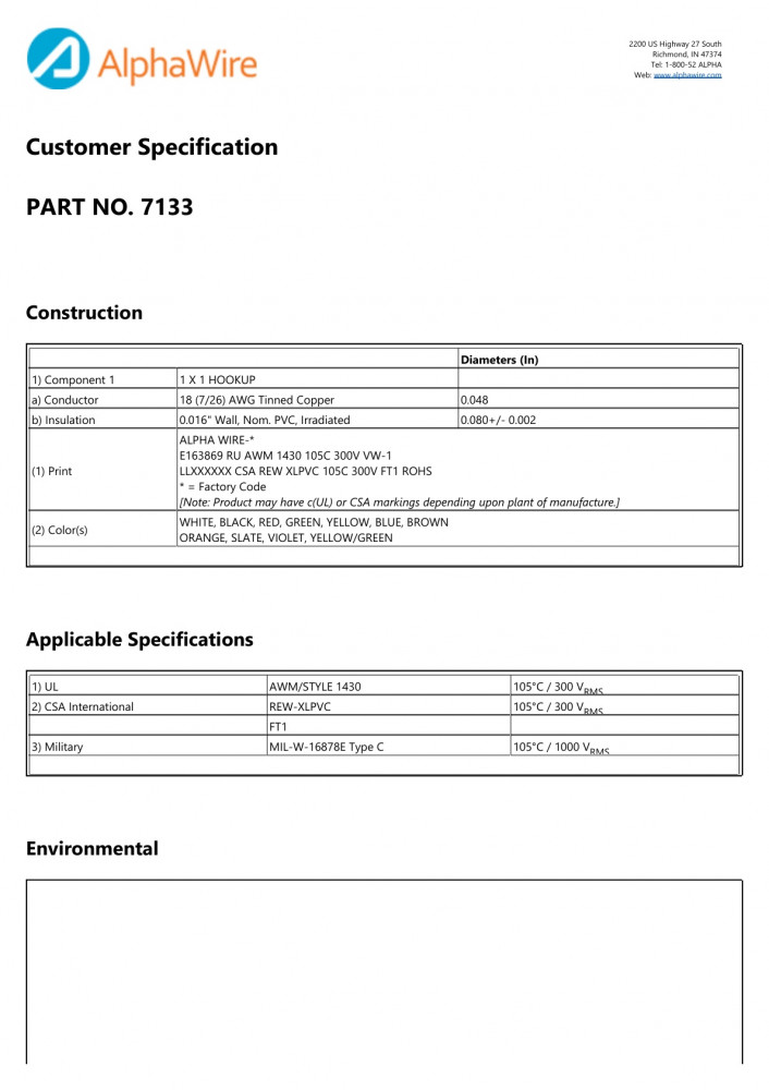7133 technical document page 1