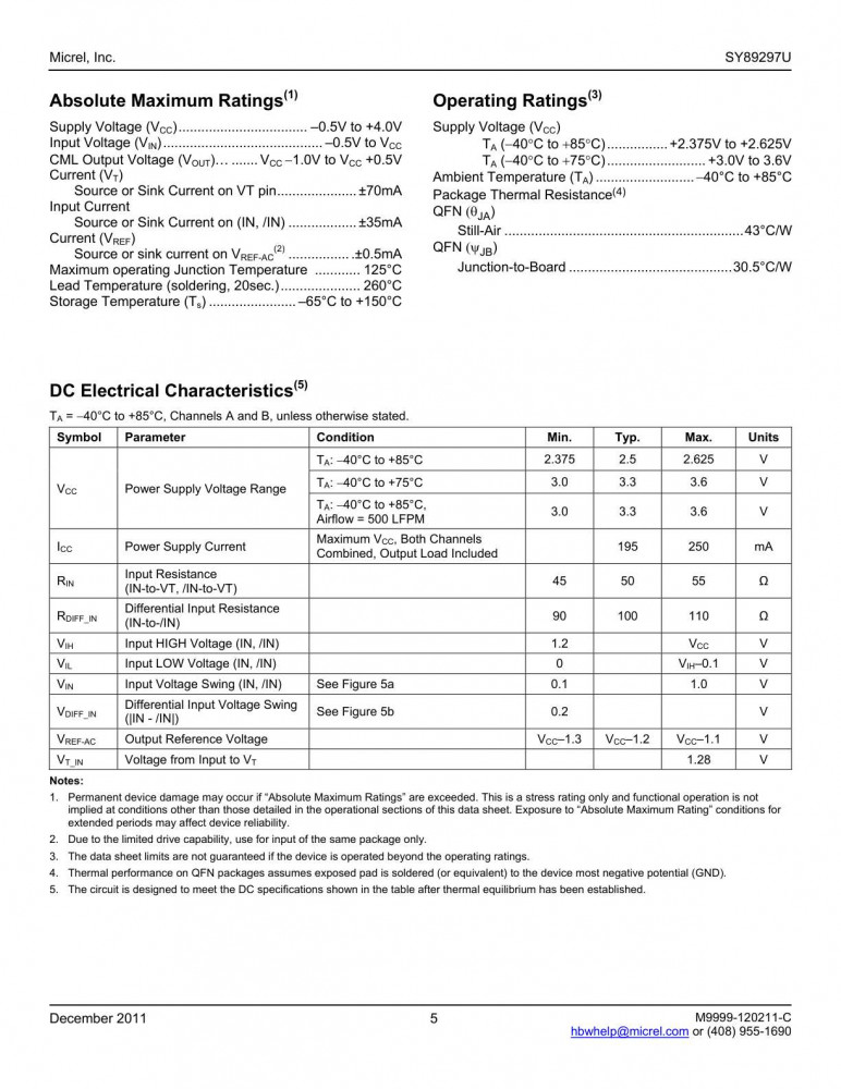 SY89297UMG technical document page 5