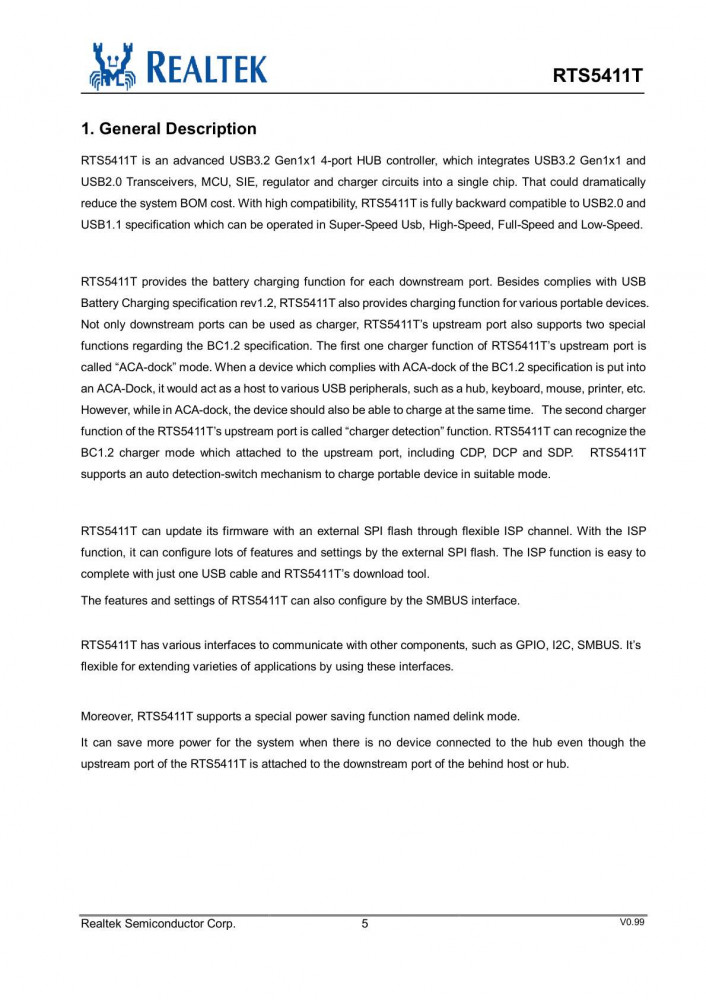 RTS5411T datasheet page 5