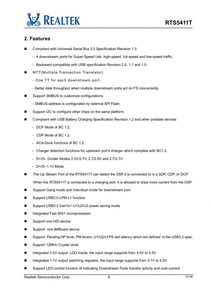 RTS5411T datasheet page 6