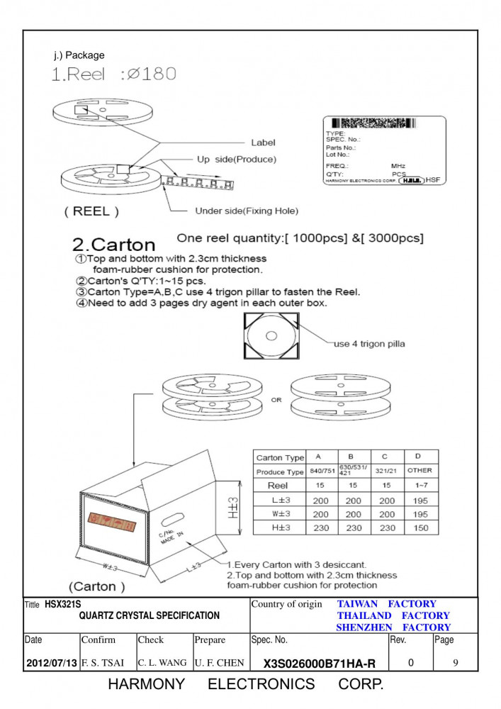 X3S026000B71HA-R specification page 9