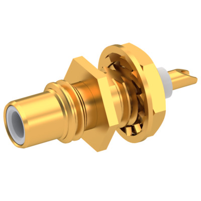 SMC / BULKHEAD JACK RECEPTACLE FRONT MOUNT - SOLDER POT for sale