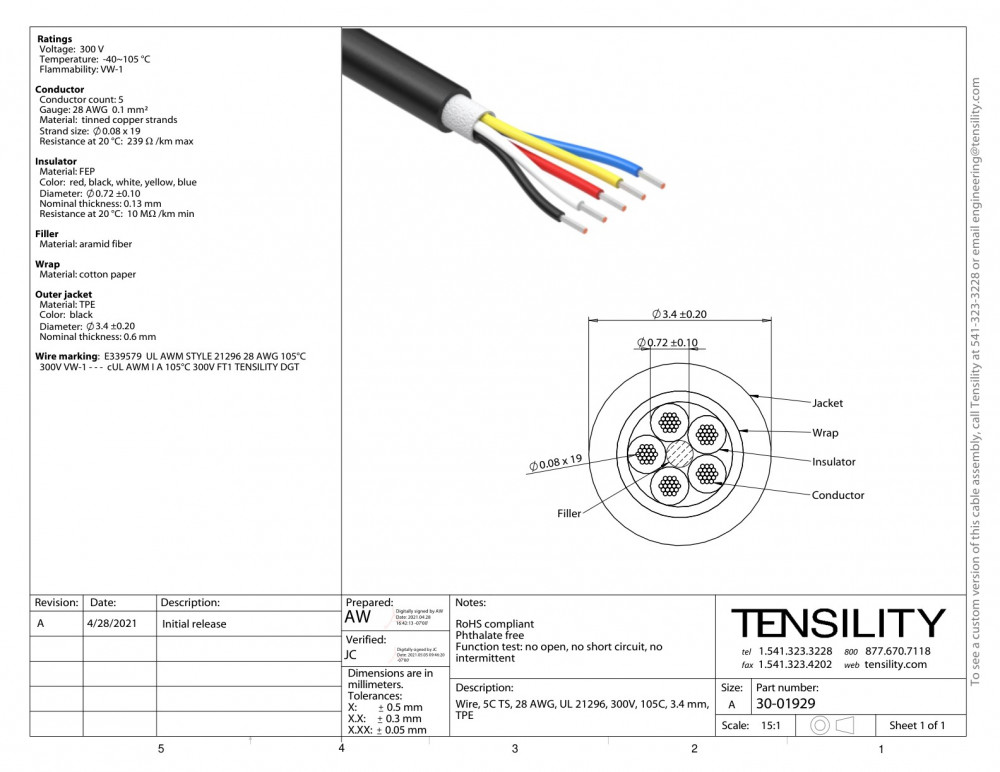 Technical drawing preview for Tensility International 30-01929