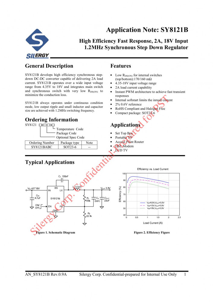 SY8121BABC datasheet page 1