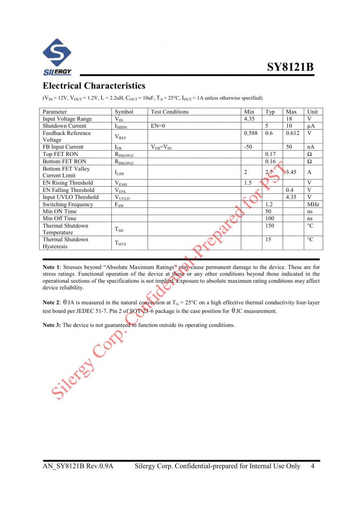 SY8121BABC datasheet page 4