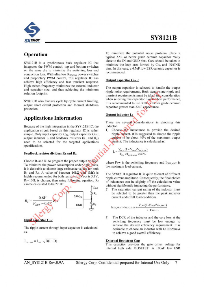 SY8121BABC datasheet page 7