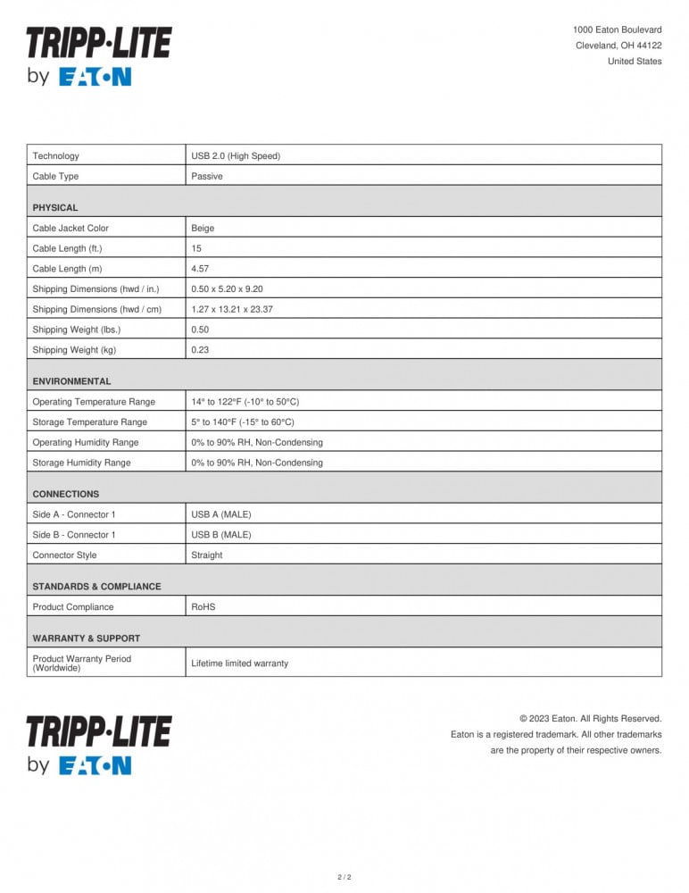 U022-015-BE technical document page 2