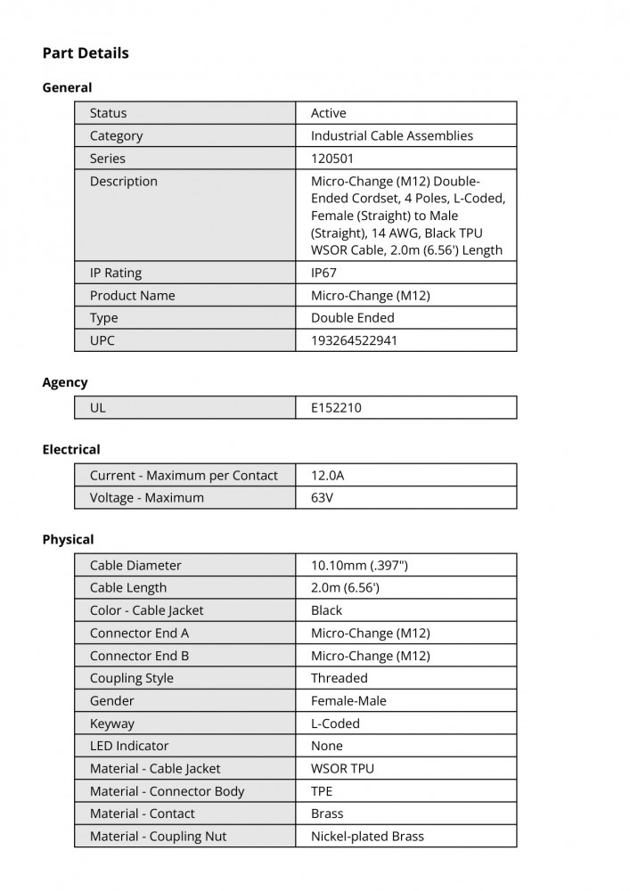 Molex packaging drawing page 2