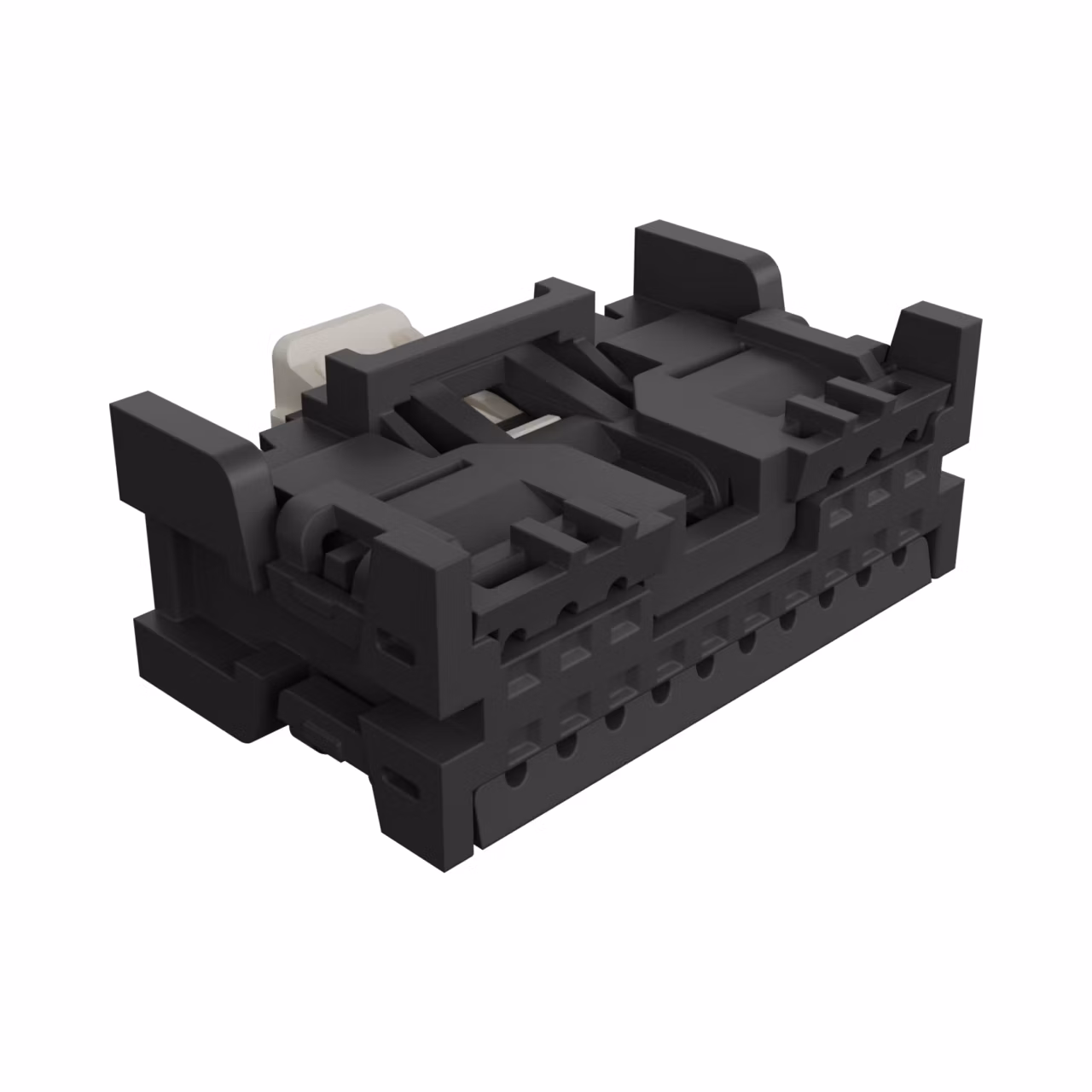 PROPOSED REPLACEMENT: MINI50 GEN II UNSEALED RECEPTACLES (206523 SERIES);  Mini50 Unsealed Receptacle, Dual Row, Bridged, with CPA, 16 Circuits, EcoPaXX Resin, Polarization Option C, Dark Gray for sale