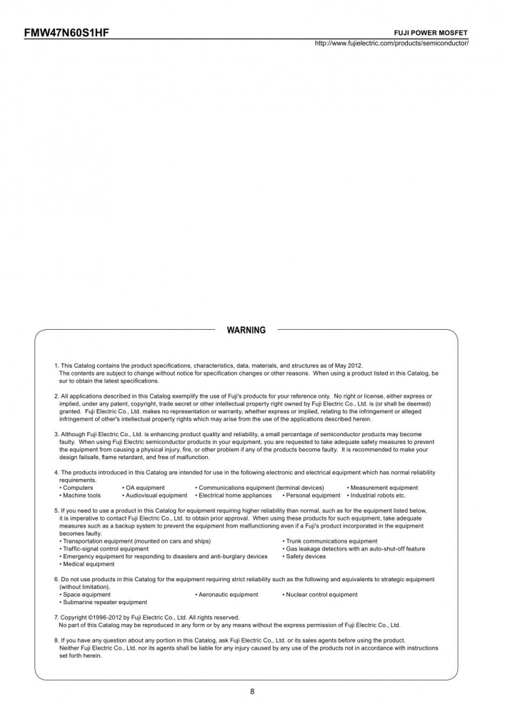 FMW47N60S1HF datasheet page 8