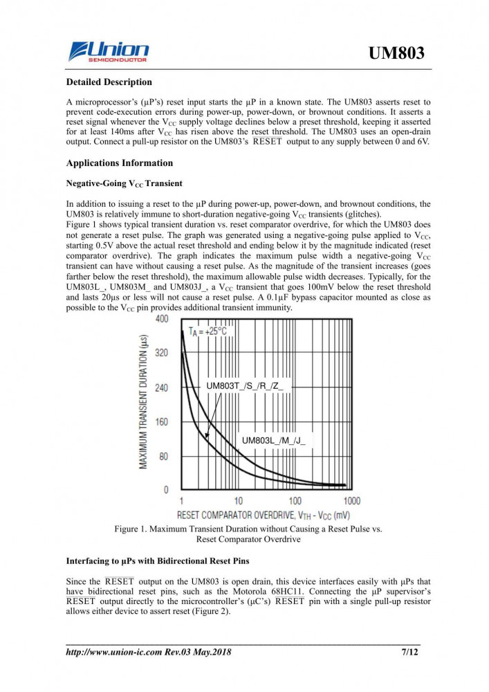 UM803 datasheet page 7