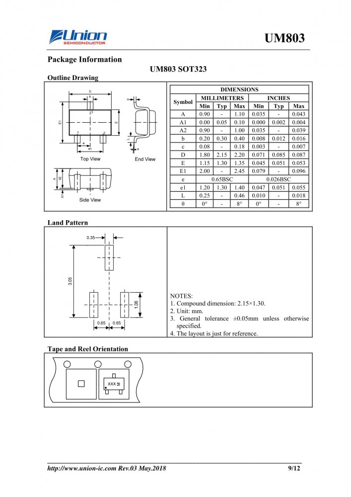 UM803 datasheet page 9