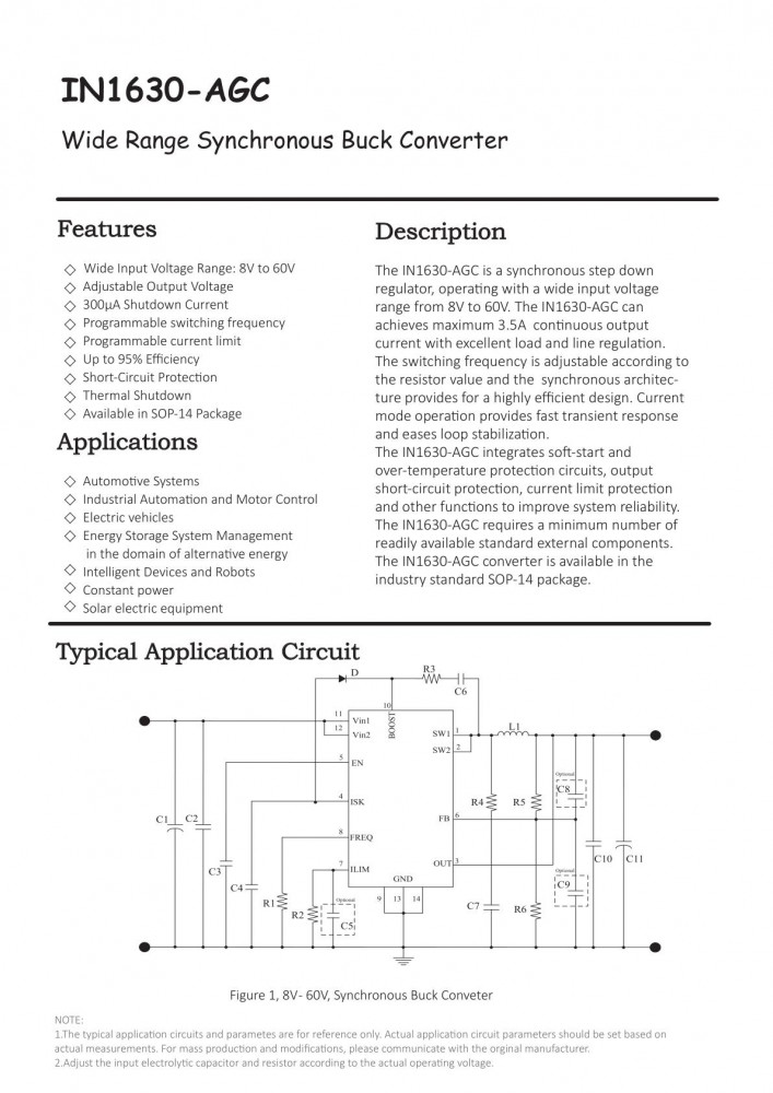 IN1630-AGC datasheet page 1