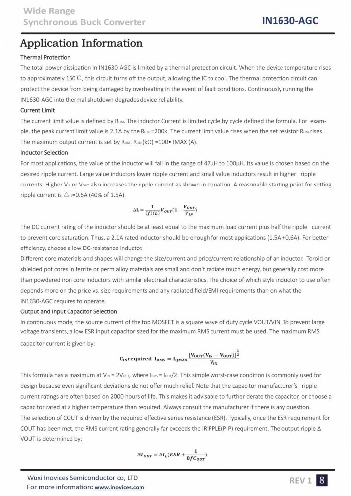 IN1630-AGC datasheet page 7