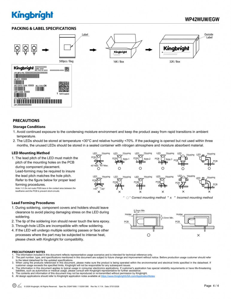 WP42WUM/EGW datasheet page 4