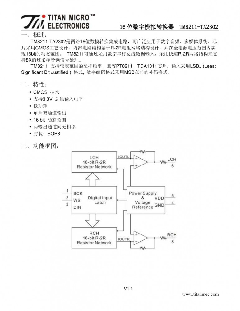TM8211-TA2302 datasheet page 1