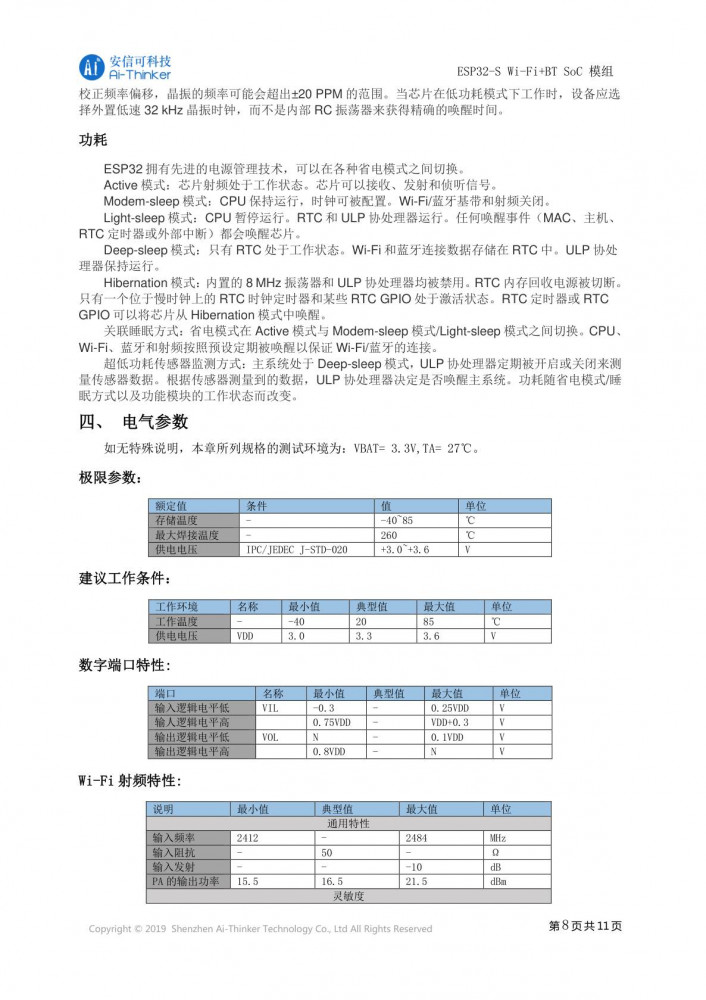 ESP32-S32Mb datasheet page 8