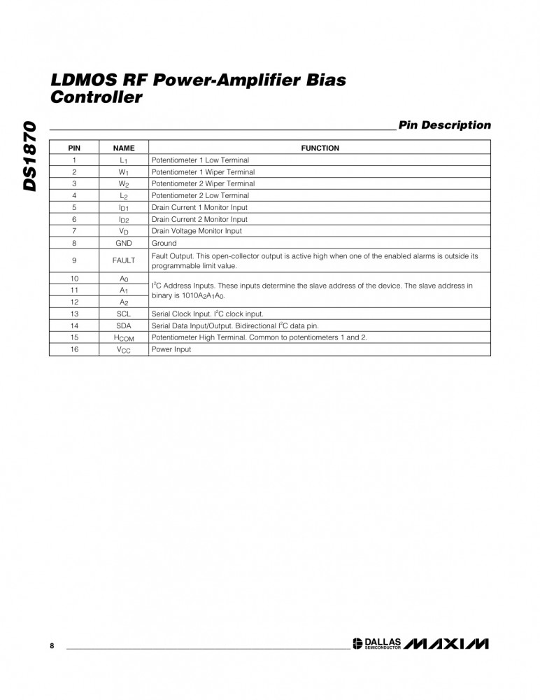 DS1870 technical document page 8