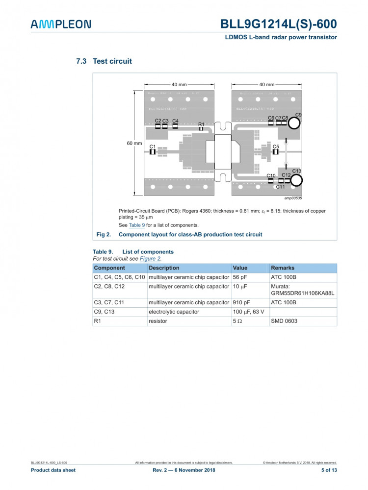 BLL9G1214LS-600 datasheet page 5