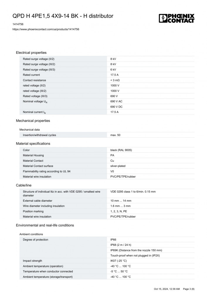 Phoenix Contact 1414756 technical document page 3