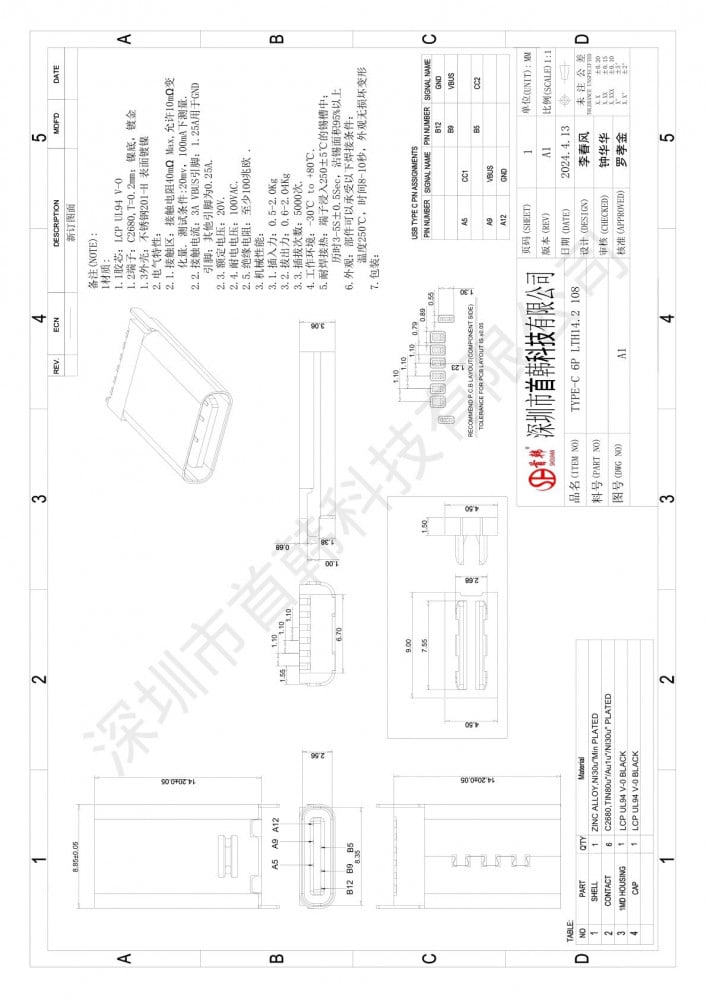 TYPE-C 6P LTH14.2 108 document page 1