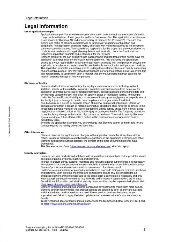 Siemens document page 2