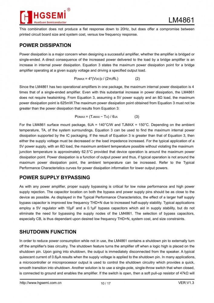 LM4861ME/TR datasheet page 10