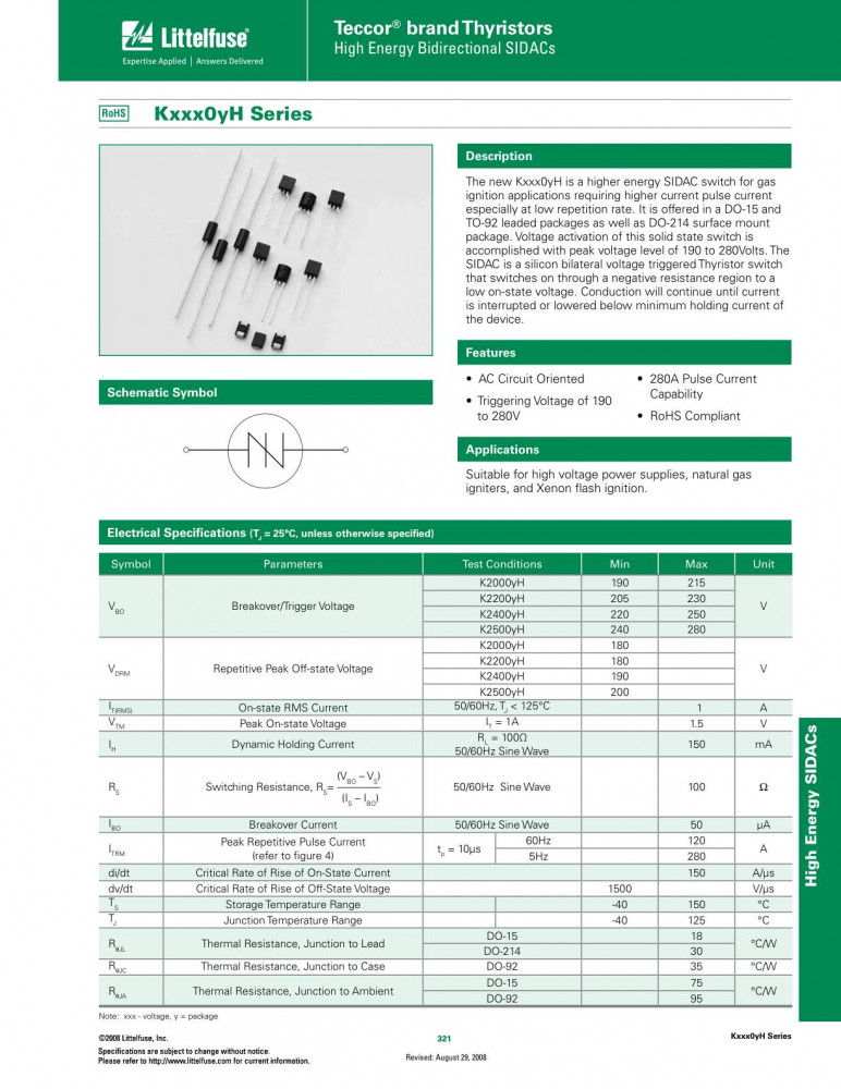 K2000EH70 technical document page 1