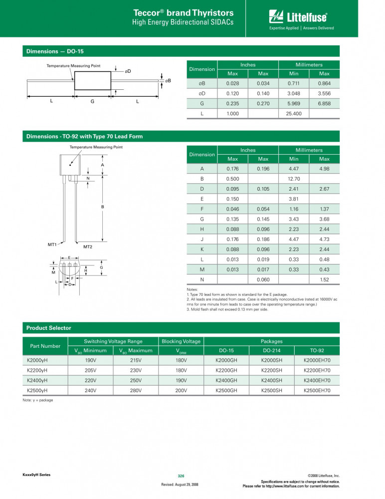 K2000EH70 technical document page 6