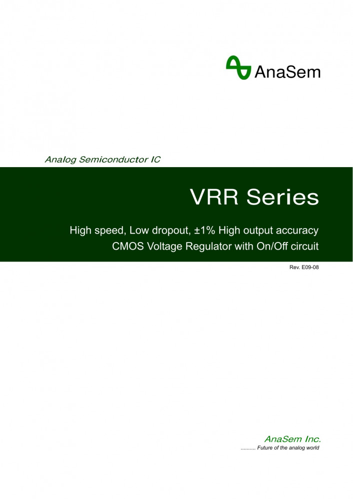 AnaSem VRR Series datasheet page 1