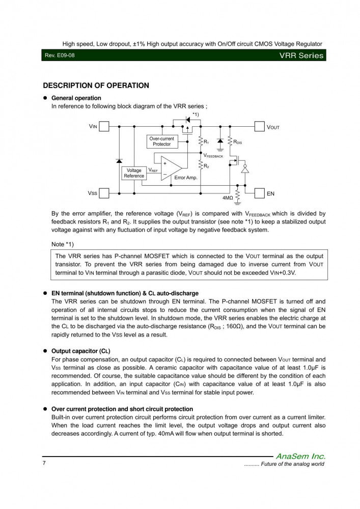 AnaSem VRR Series datasheet page 8
