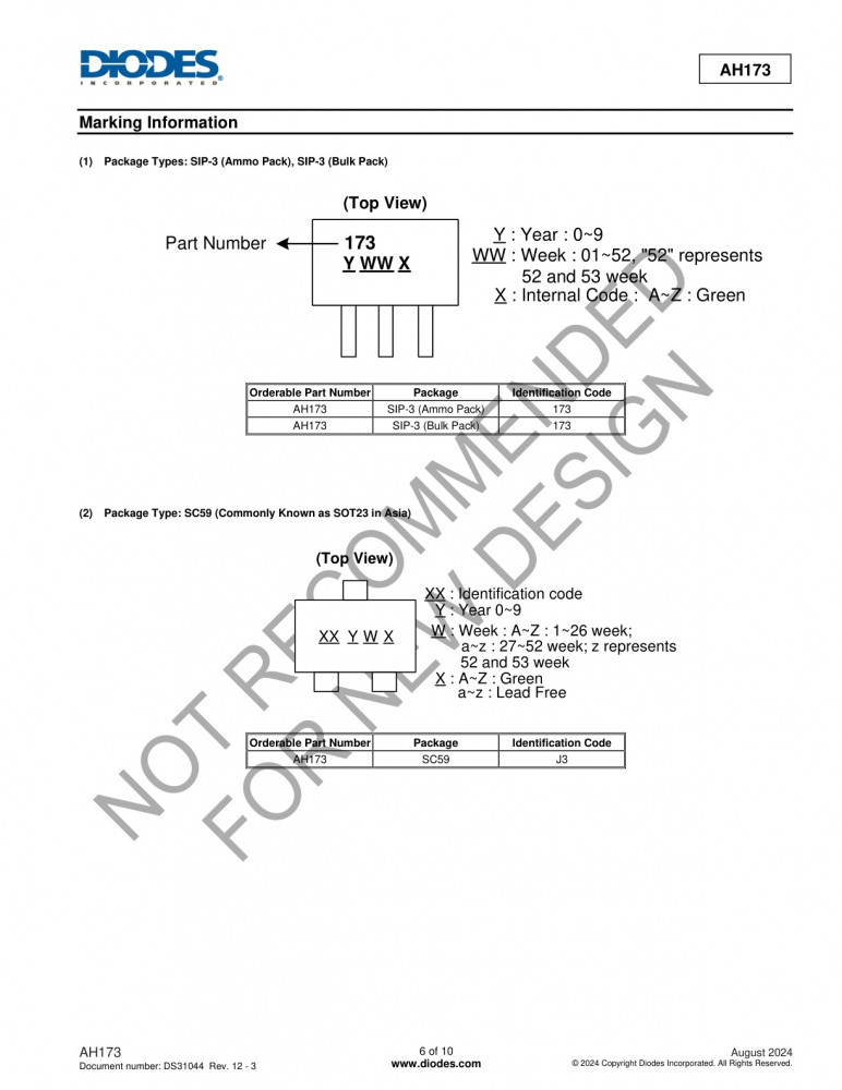 AH173 datasheet page 6