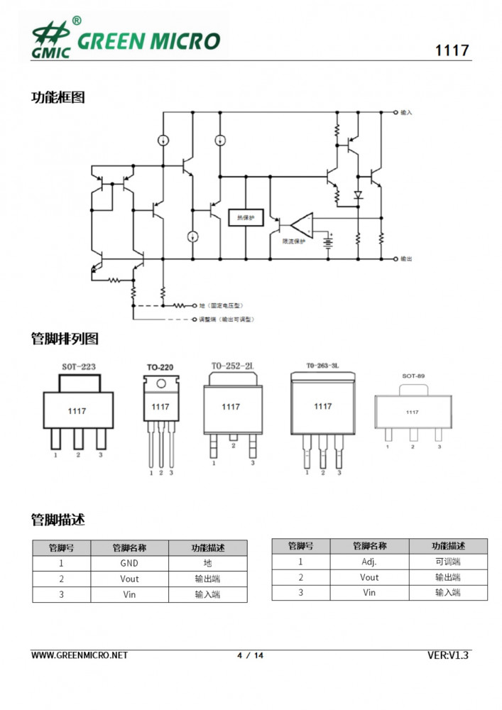 AMS1117 datasheet page 4